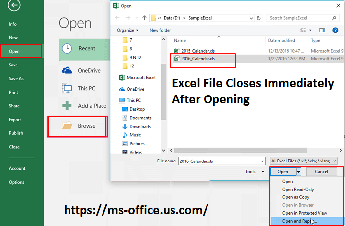 If Excel File Closes Immediately After Opening How To Fix I